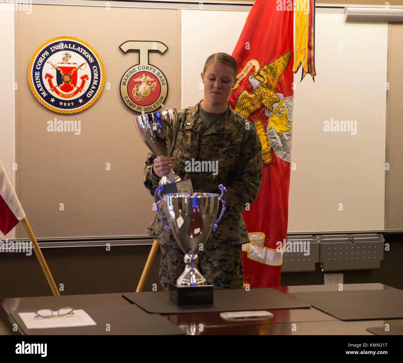 U. S. Marine Corps 1st Lt. Leah Pollard was recognized as the Female ...