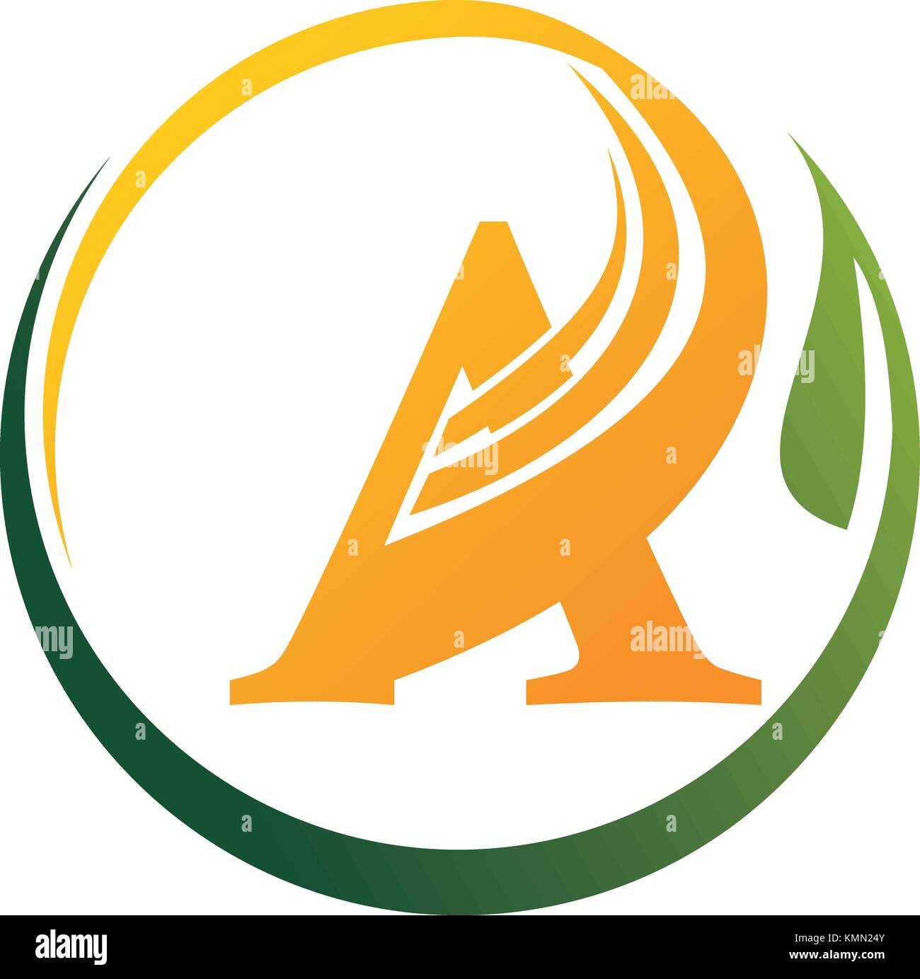 Letter A Leaf Stock Vector Image & Art - Alamy
