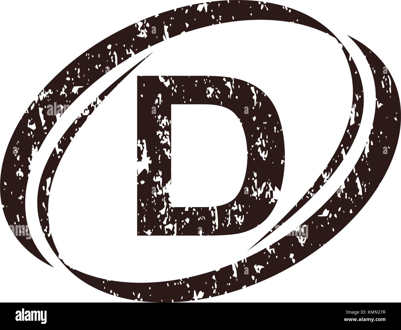 Letter D Rough Logo Stock Vector Image & Art - Alamy