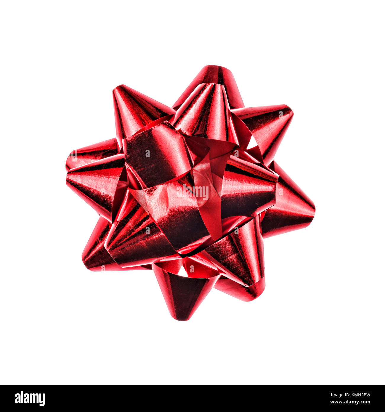 Red bow isolated on white background. A holiday symbol, an element of ...