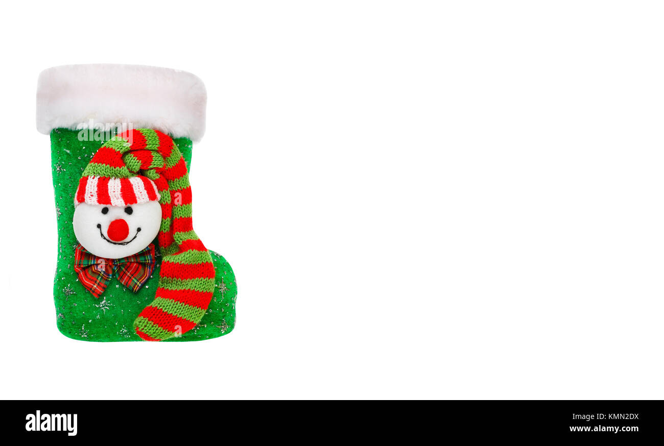 Christmas. Boot of St. Nicholas izolated on white. free space for text ...