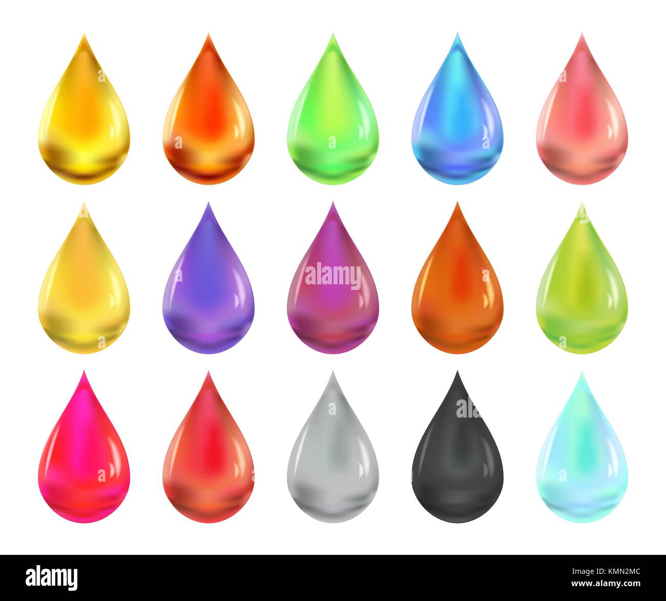 Oil drop set, collection of oil drops for beauty and cosmetics or food ...