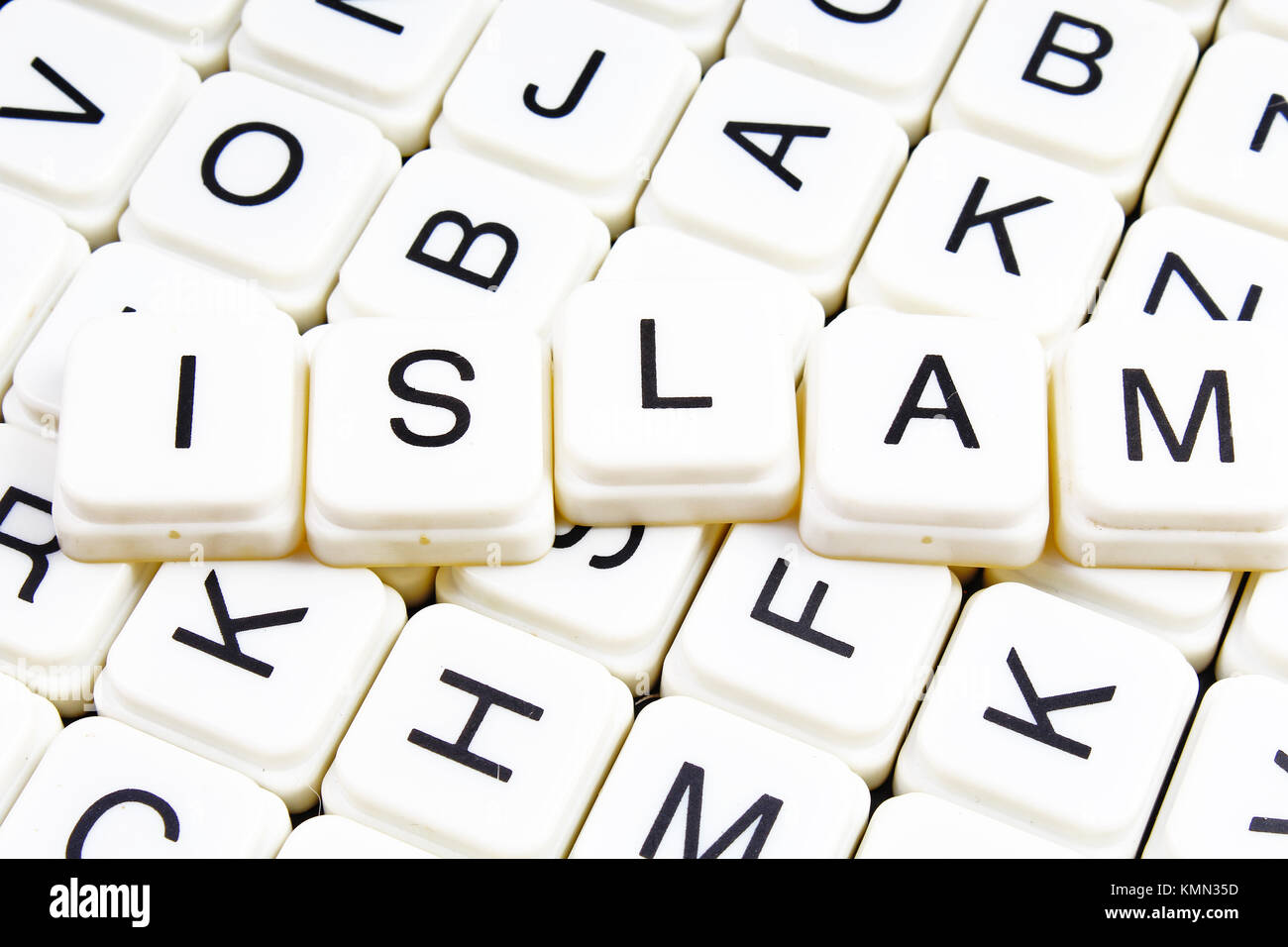 Islam title text word crossword. Alphabet letter blocks game texture ...