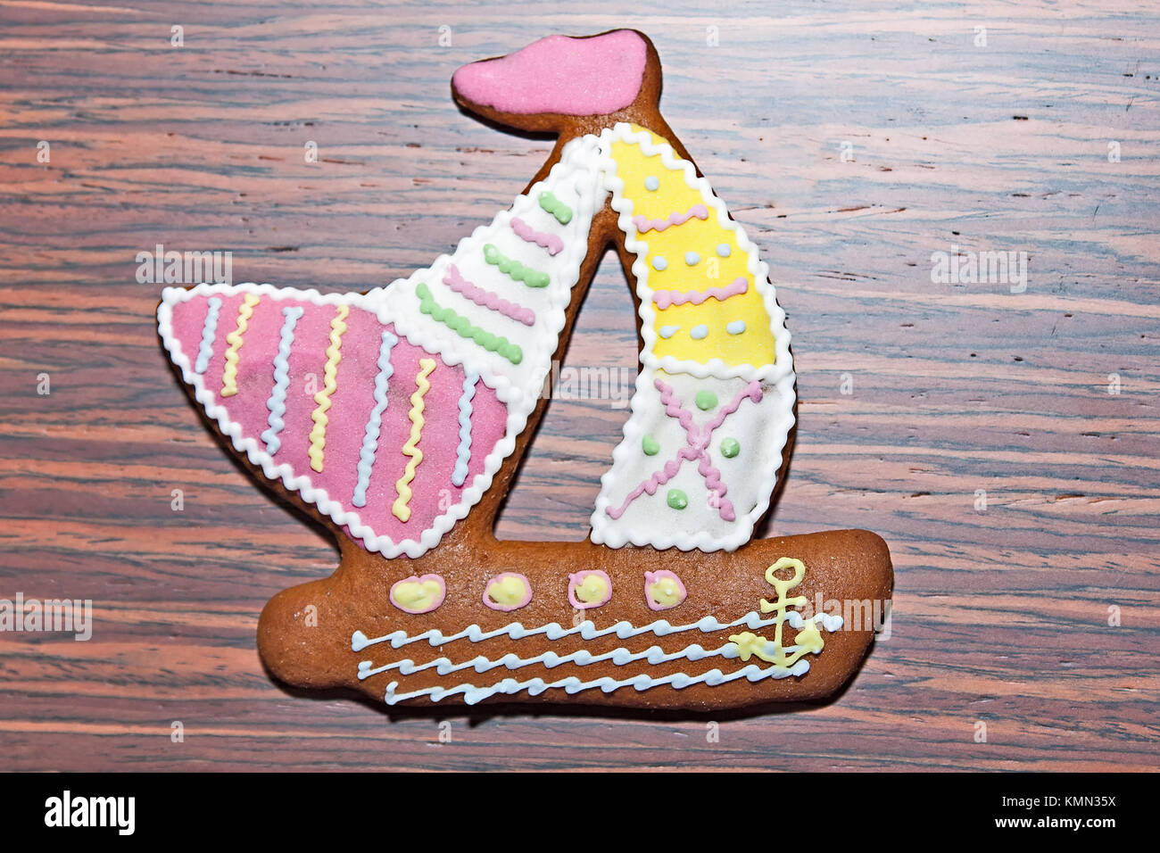Gingerbread in the form of a boat Stock Photo - Alamy