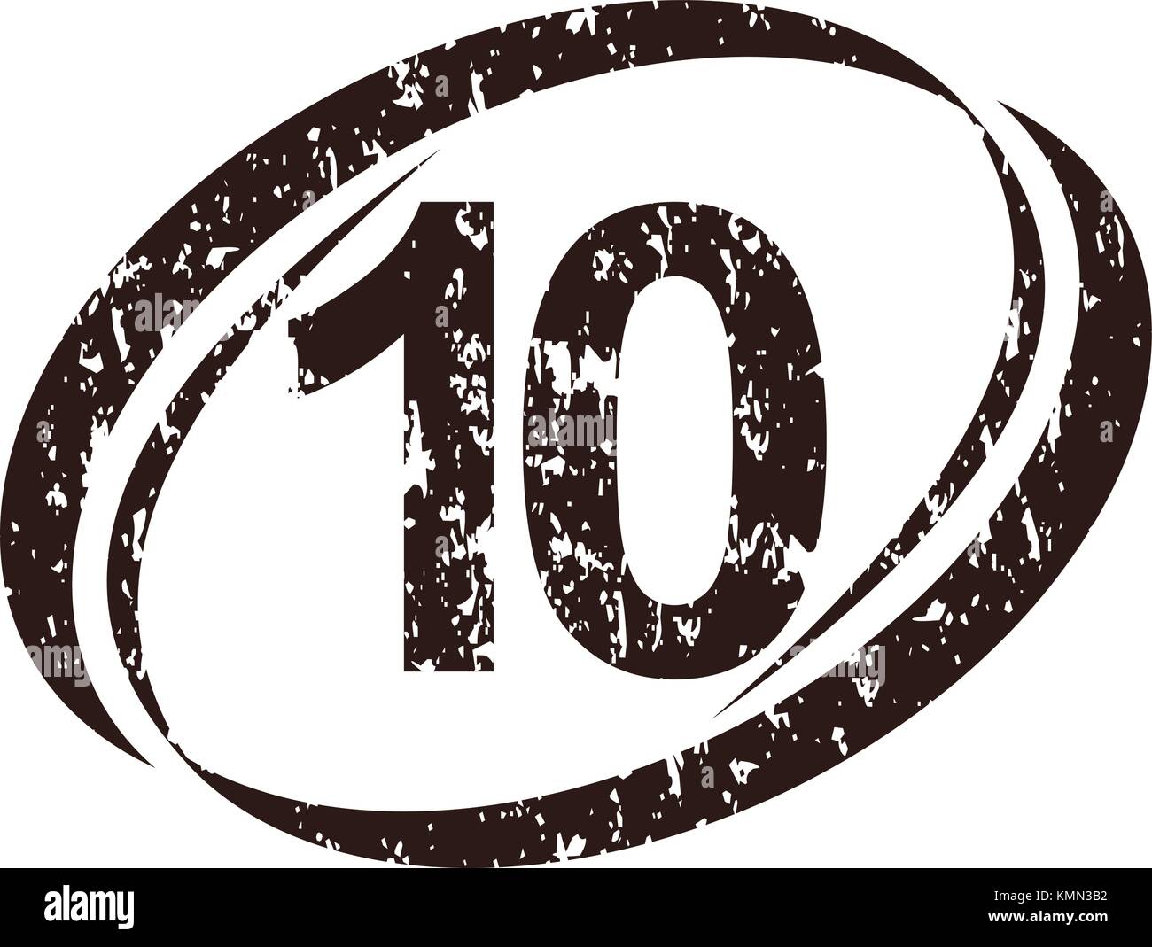 Number Ten Rough Logo Stock Vector Image & Art - Alamy