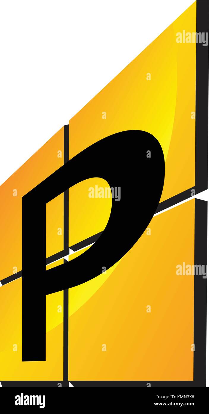 Modern Logo Solution Letter P Stock Vector Image & Art - Alamy