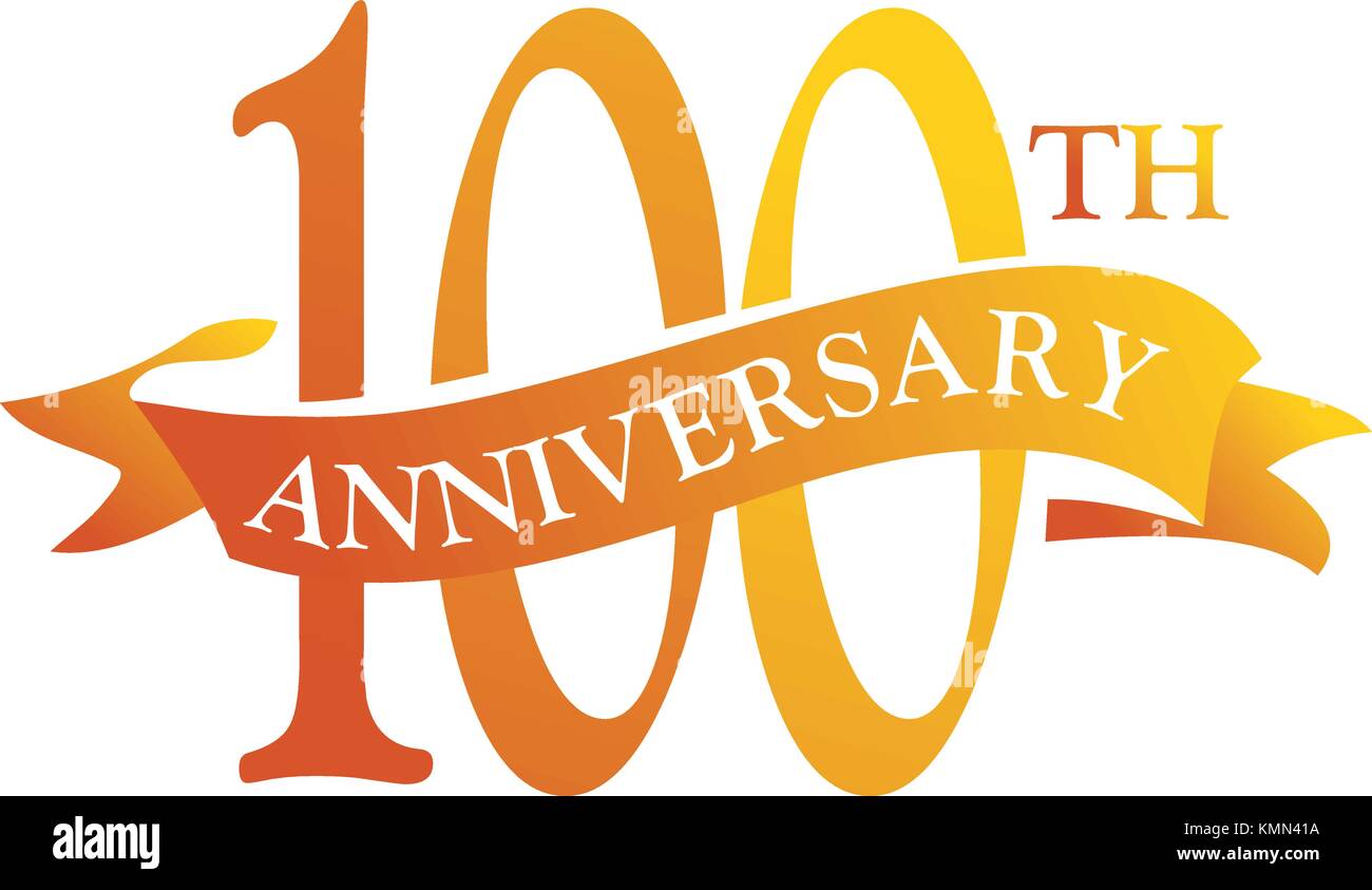 100 Year Ribbon Anniversary Stock Vector Image & Art - Alamy
