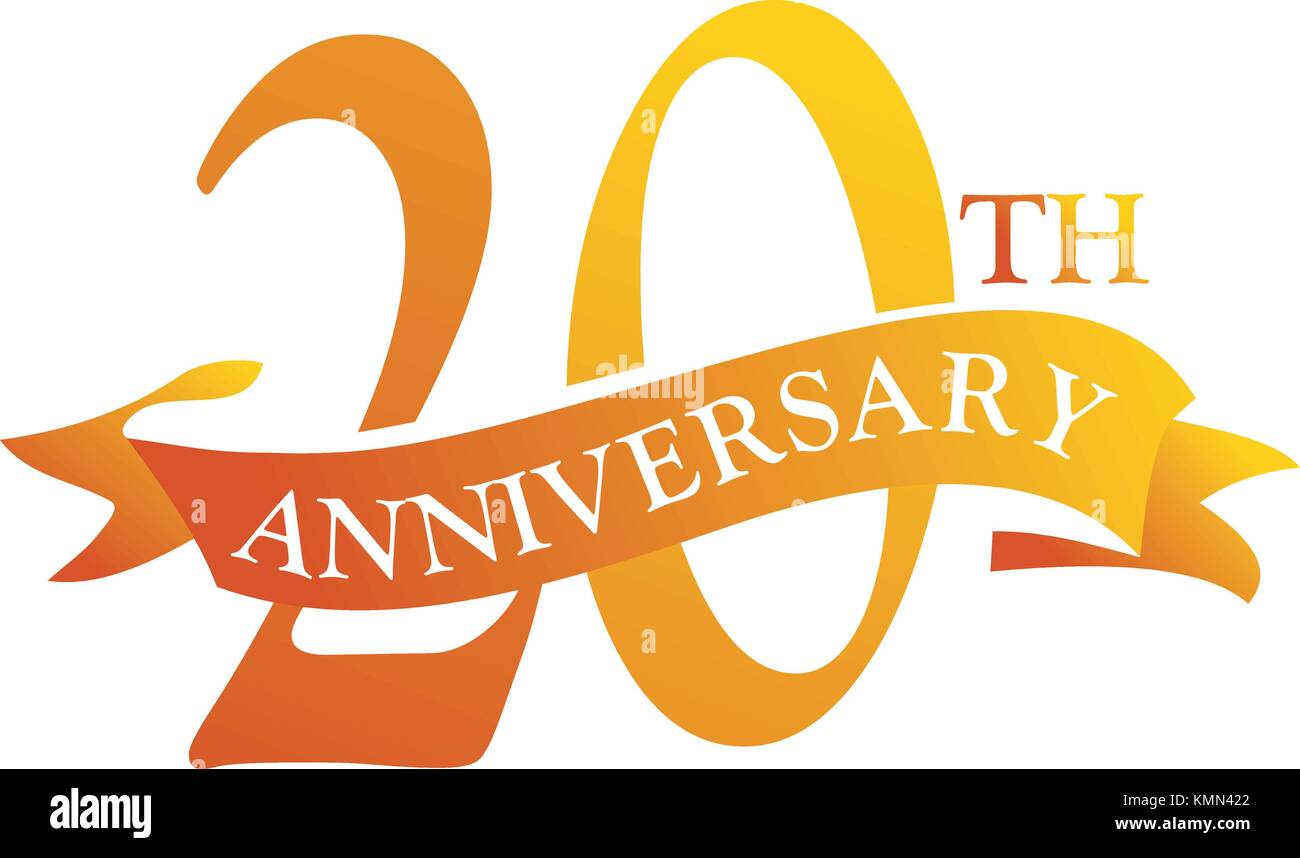20 Year Ribbon Anniversary Stock Vector Image & Art - Alamy