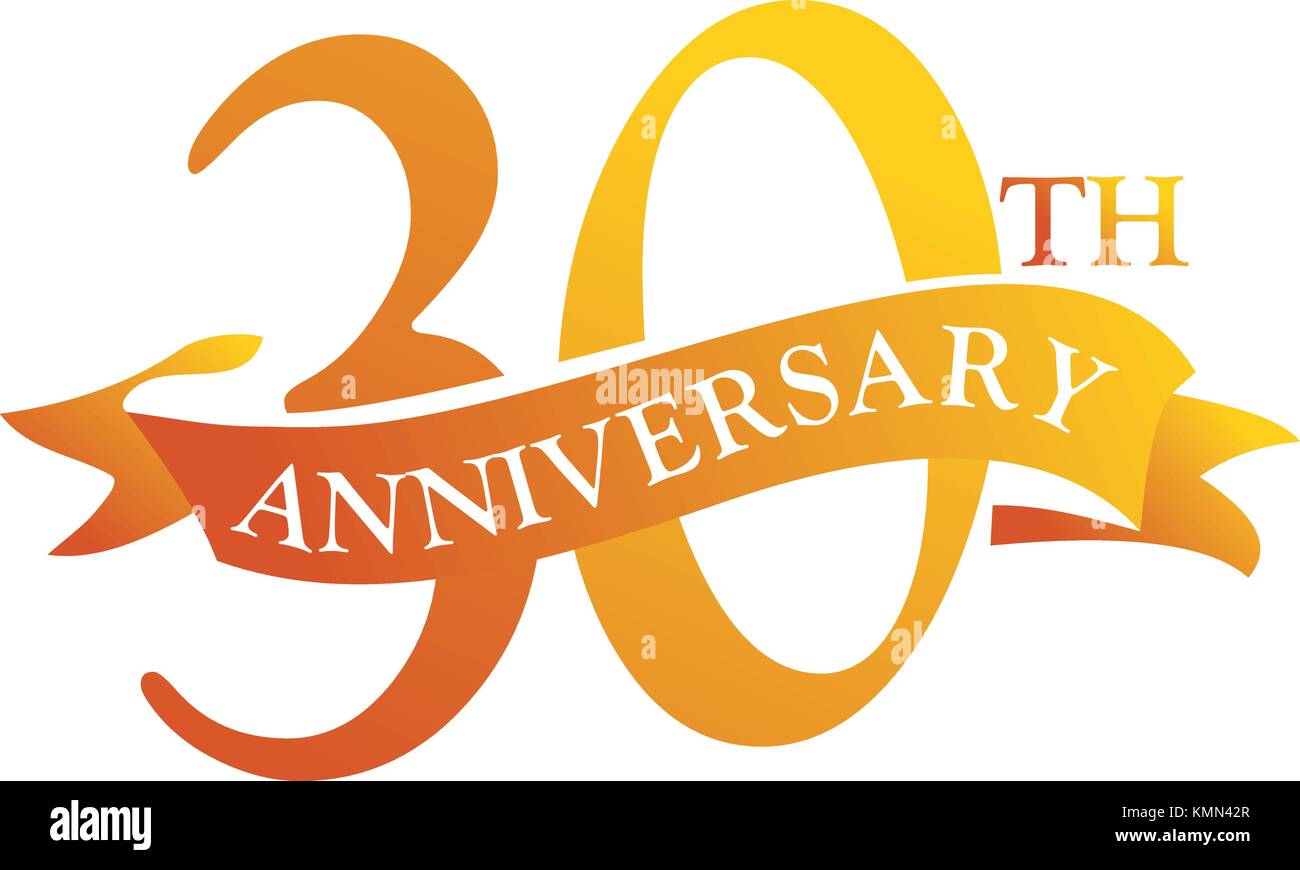 30 Year Ribbon Anniversary Stock Vector Image & Art - Alamy