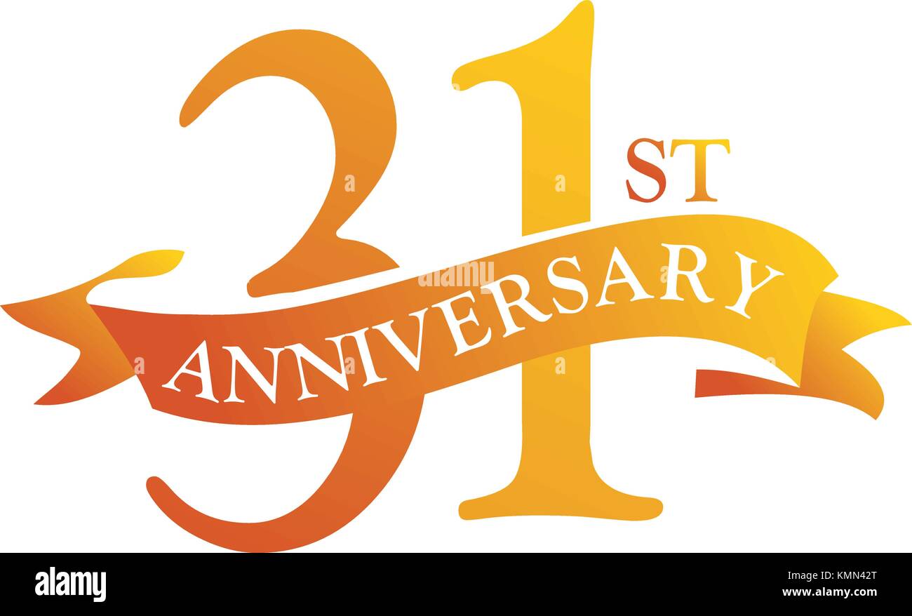 31 Year Ribbon Anniversary Stock Vector Image & Art - Alamy