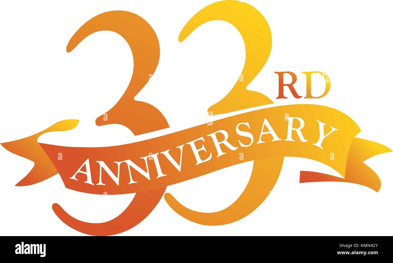 33 Year Ribbon Anniversary Stock Vector Image & Art - Alamy