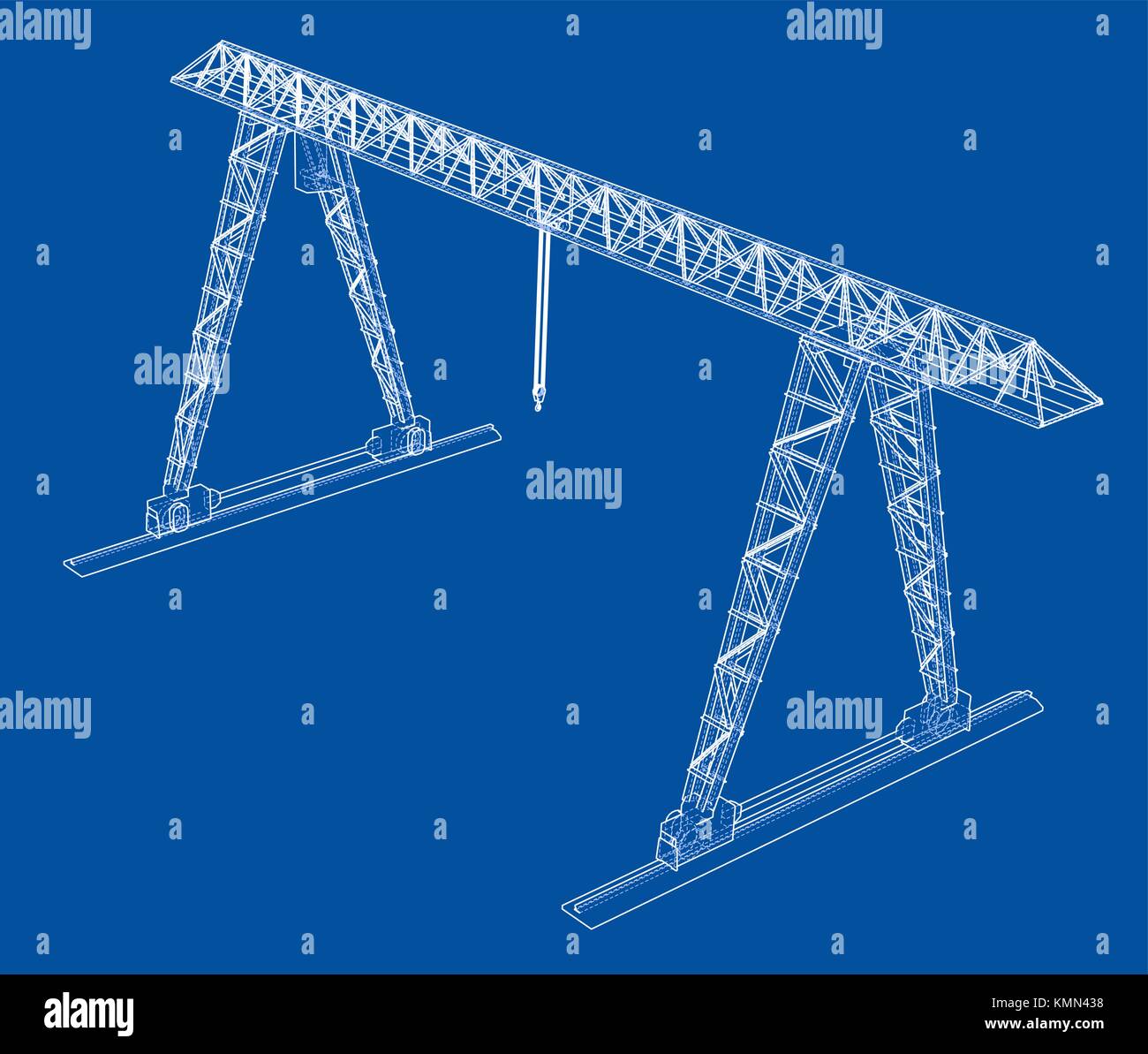 Gantry crane. Wire-frame. Vector EPS10 format Stock Vector Image & Art ...