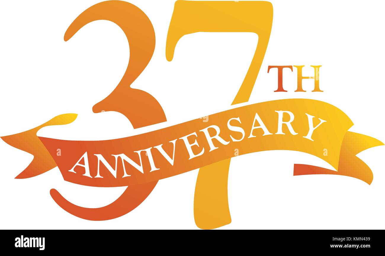 37 Year Ribbon Anniversary Stock Vector Image & Art - Alamy
