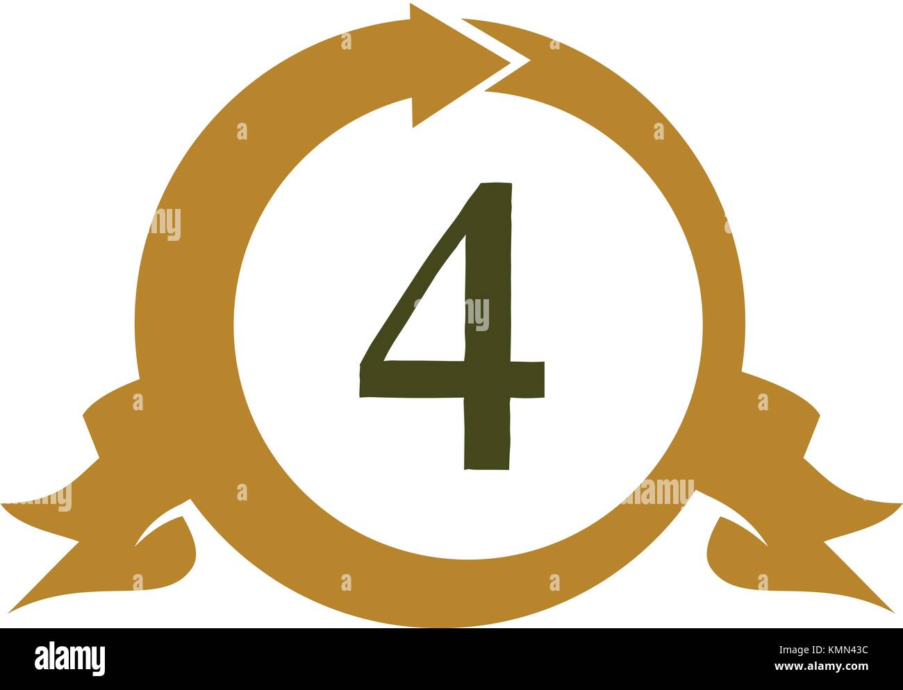 Modern Number 4 Stock Vector Image & Art - Alamy