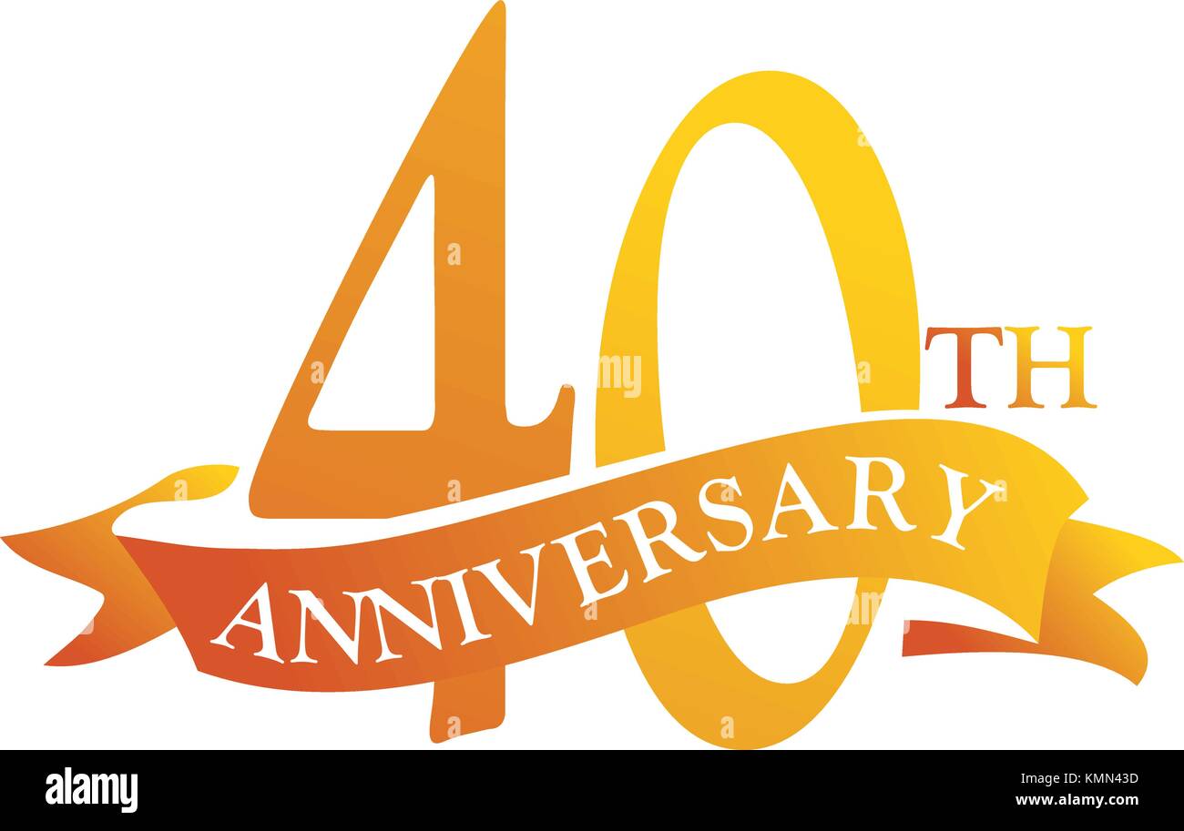 40 Year Ribbon Anniversary Stock Vector Image & Art - Alamy