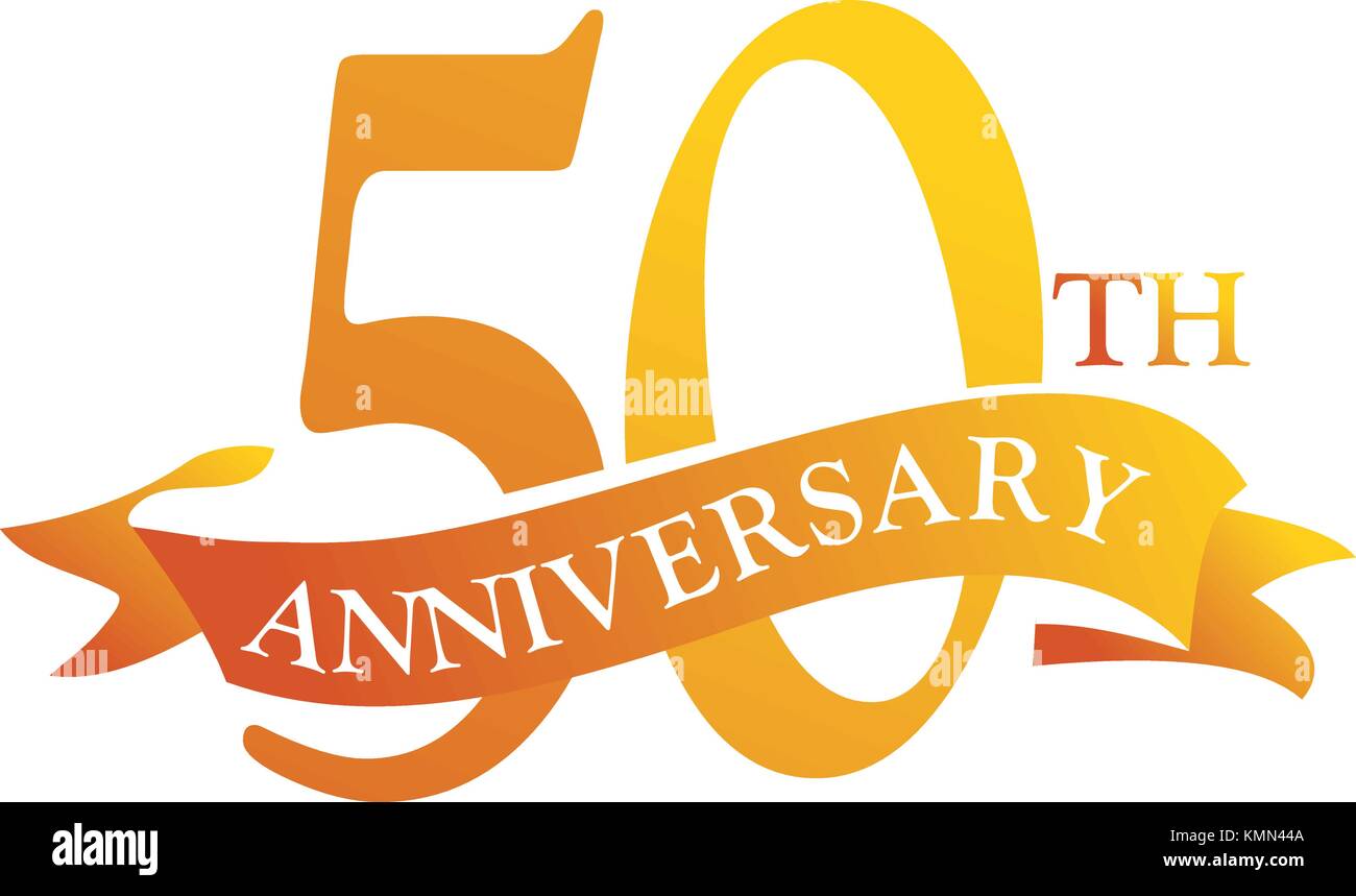 50 Year Ribbon Anniversary Stock Vector Image & Art - Alamy