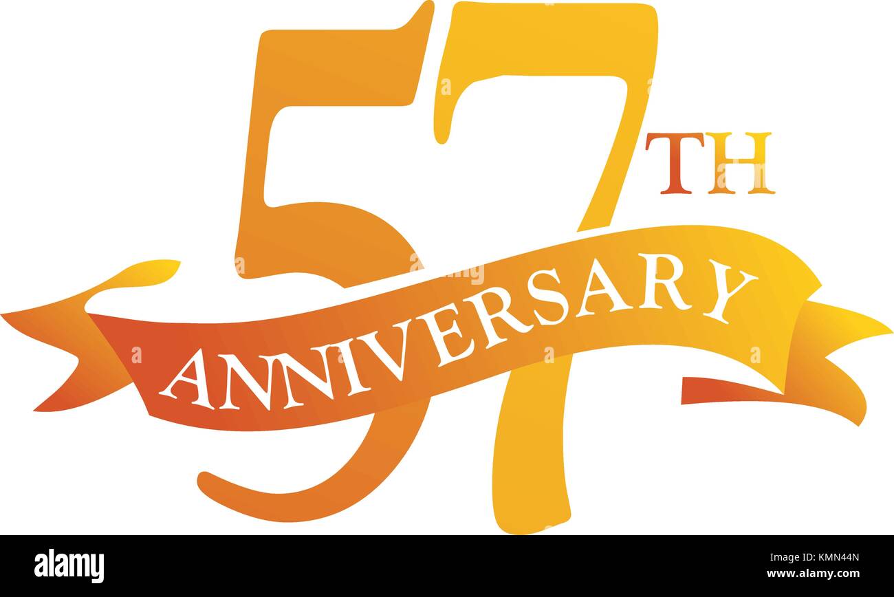 57 Year Ribbon Anniversary Stock Vector Image & Art - Alamy