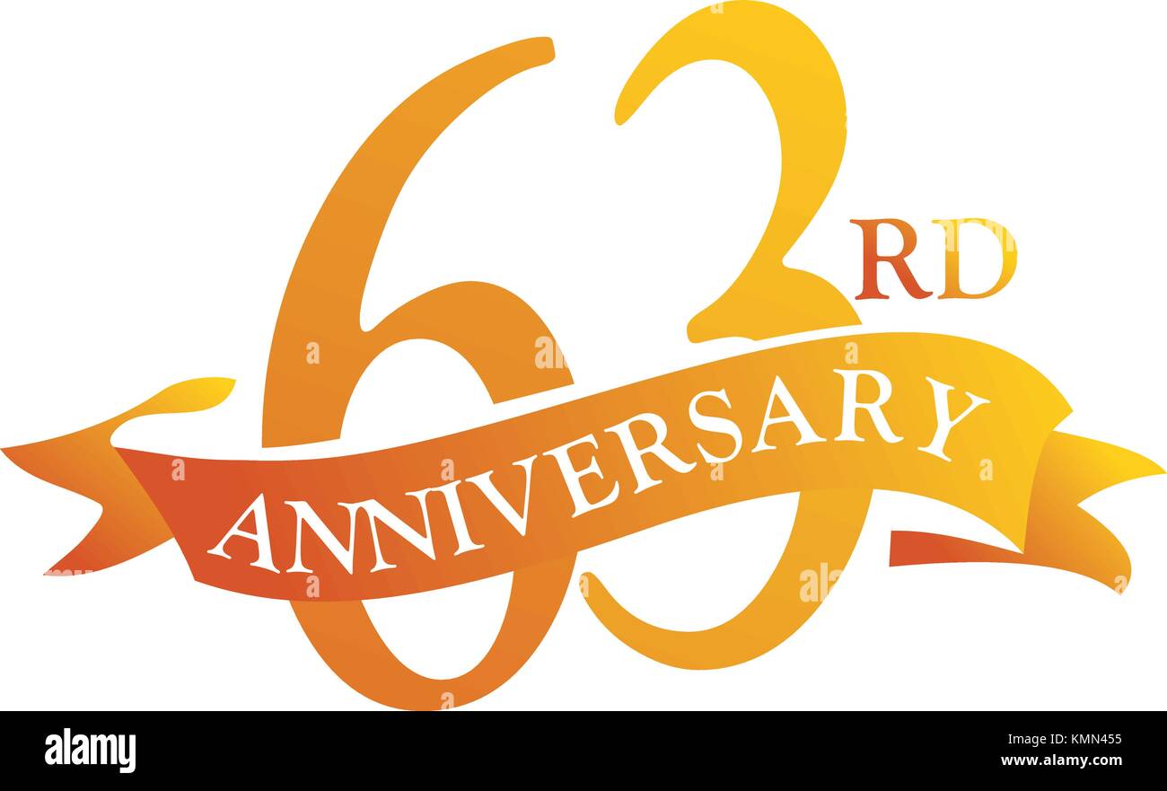63 Year Ribbon Anniversary Stock Vector Image & Art - Alamy