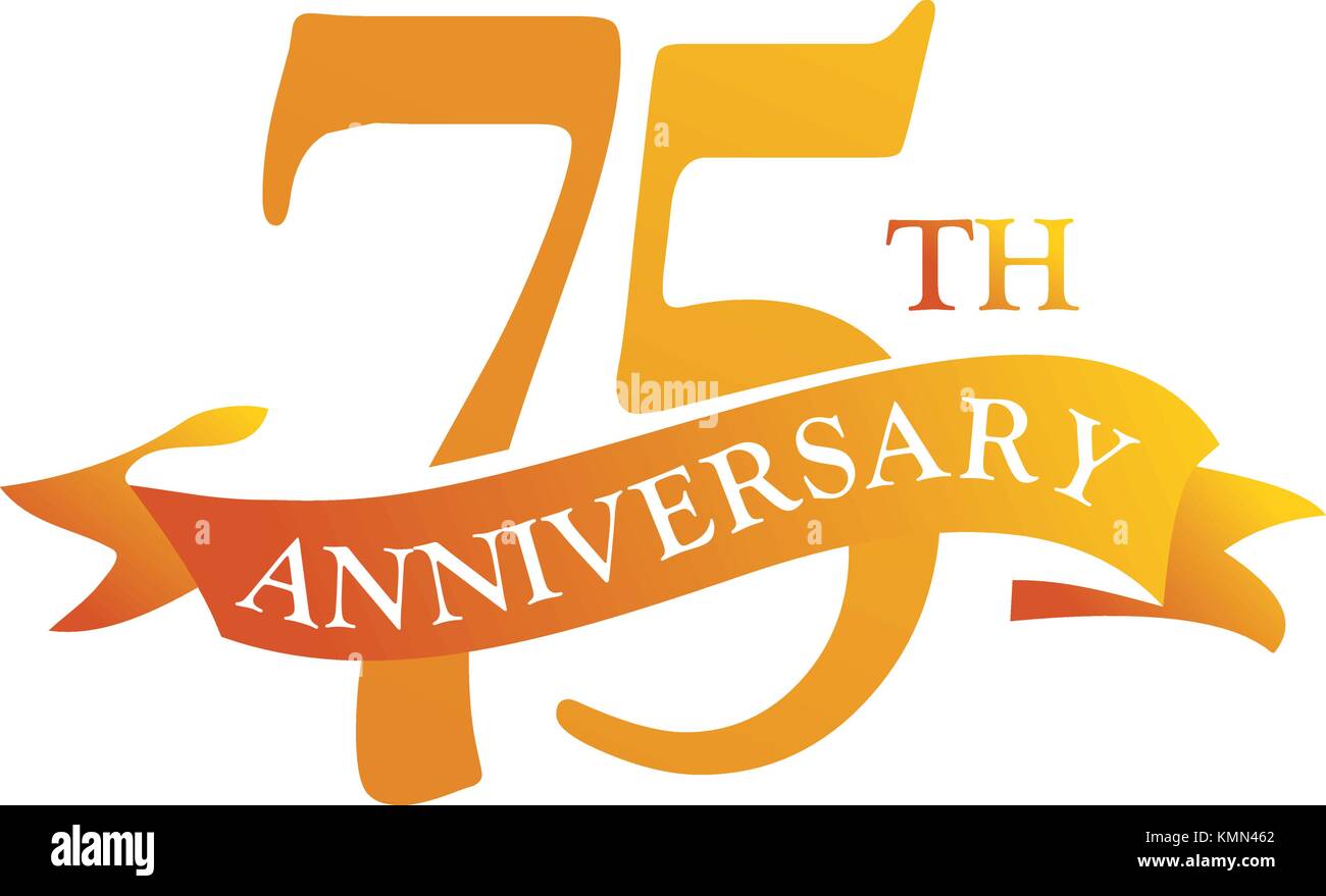 75 Year Ribbon Anniversary Stock Vector Image & Art - Alamy