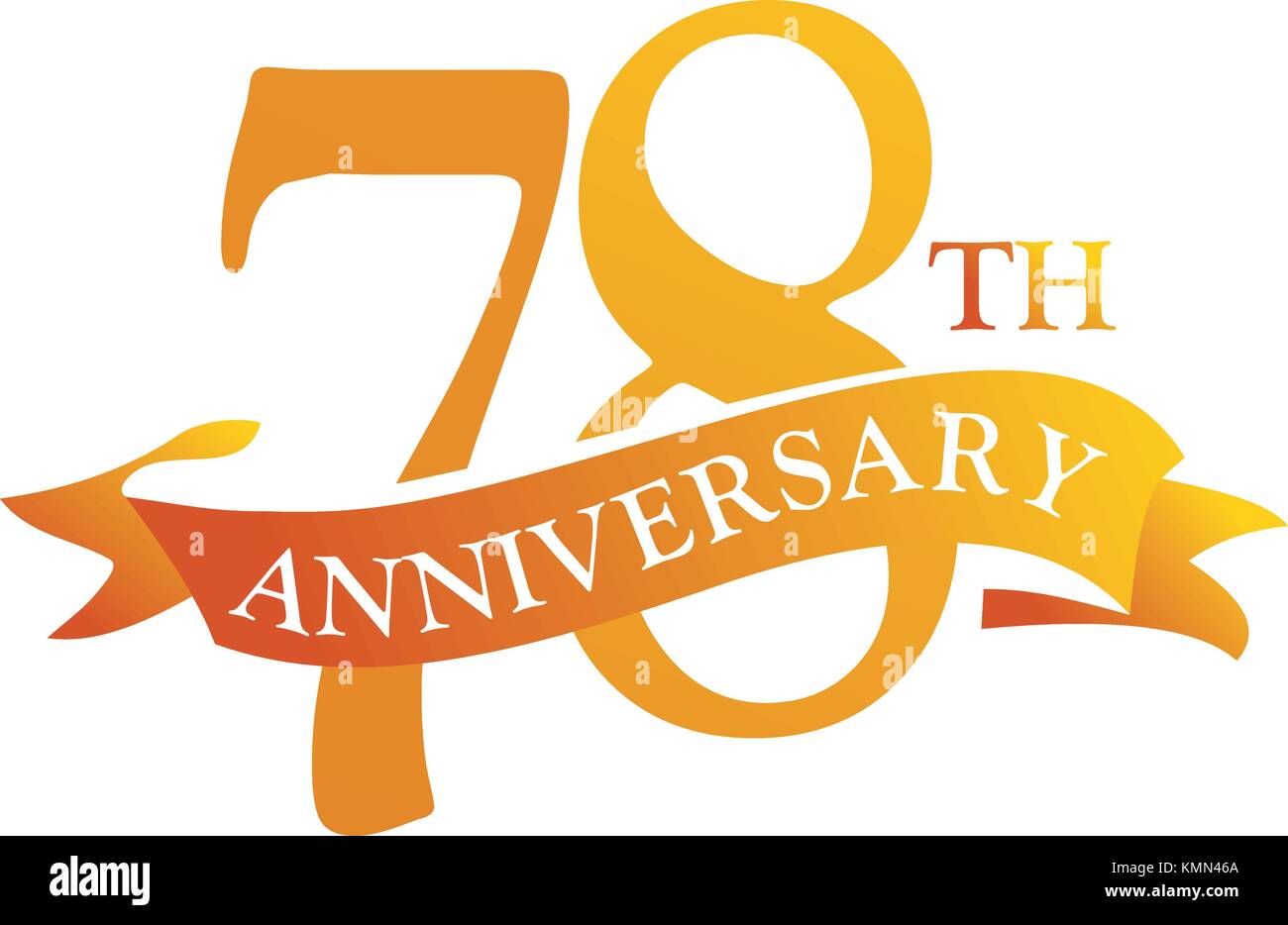 78 Year Ribbon Anniversary Stock Vector Image & Art - Alamy