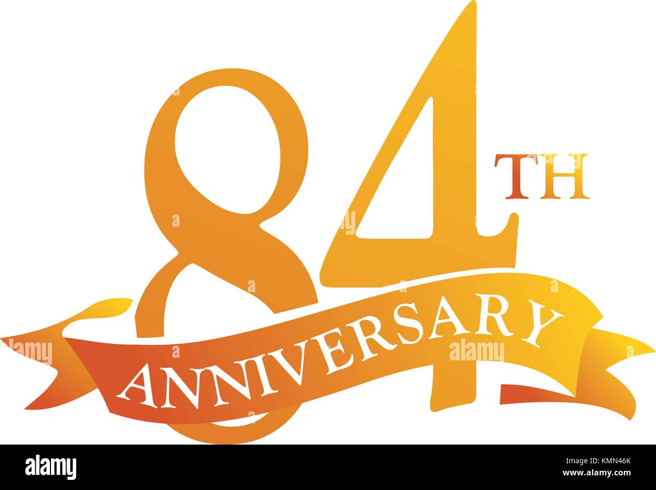 84 Year Ribbon Anniversary Stock Vector Image & Art - Alamy