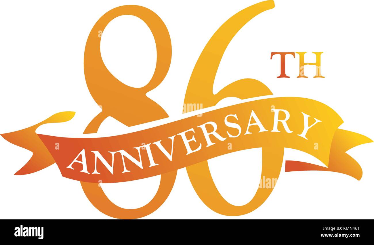 86 Year Ribbon Anniversary Stock Vector Image & Art - Alamy