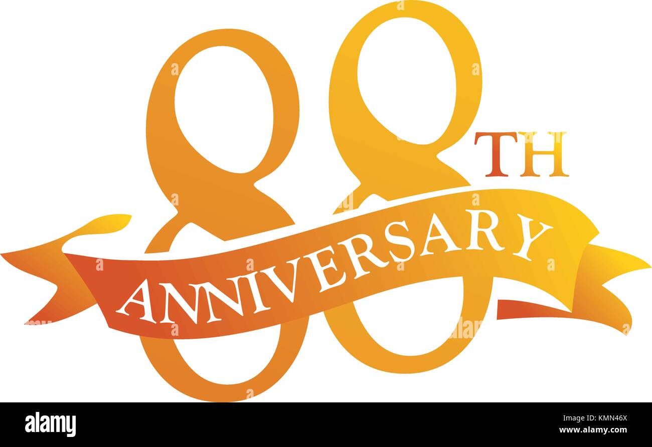 88 Year Ribbon Anniversary Stock Vector Image & Art - Alamy