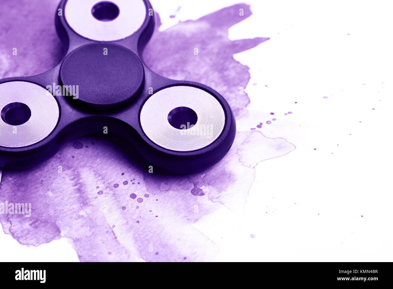 Beautiful spinner on watercolor background Stock Photo - Alamy