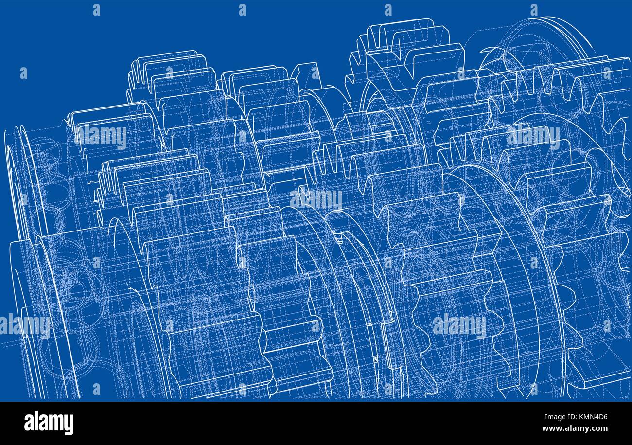 Gearbox sketch. Vector Stock Vector Image & Art - Alamy