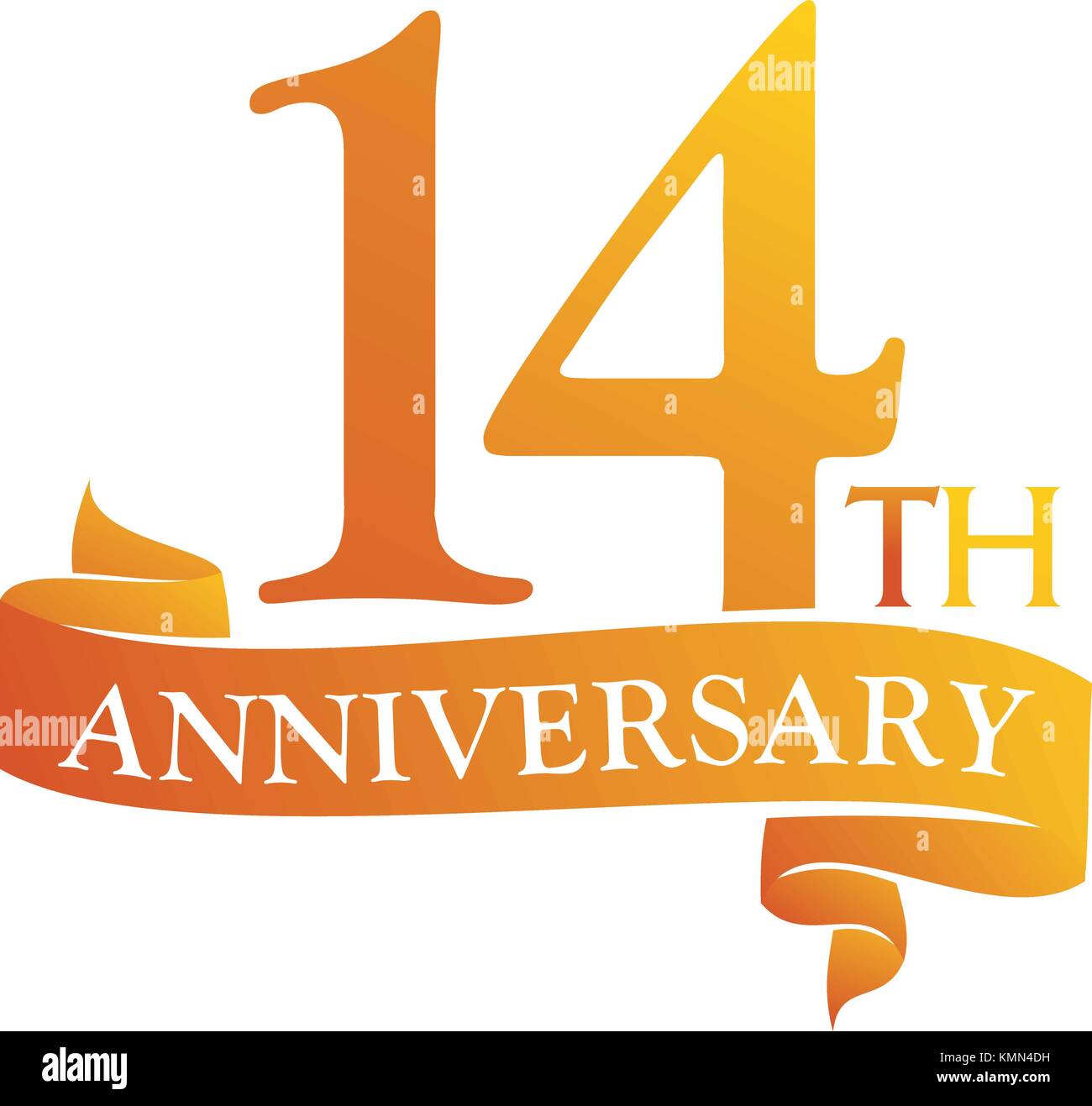 14 years anniversary logo hi-res stock photography and images - Alamy