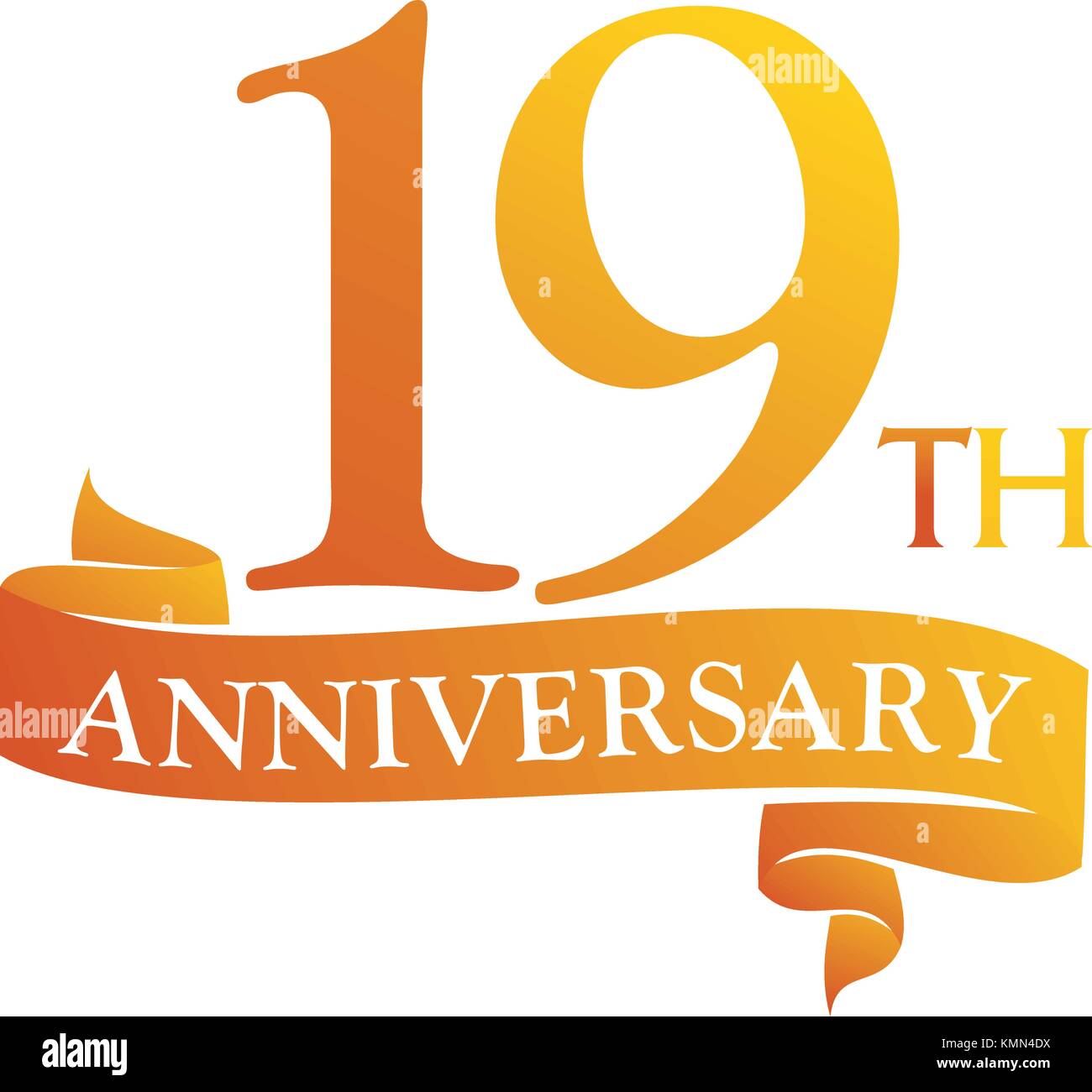 19 Year Ribbon Anniversary Stock Vector Image & Art - Alamy