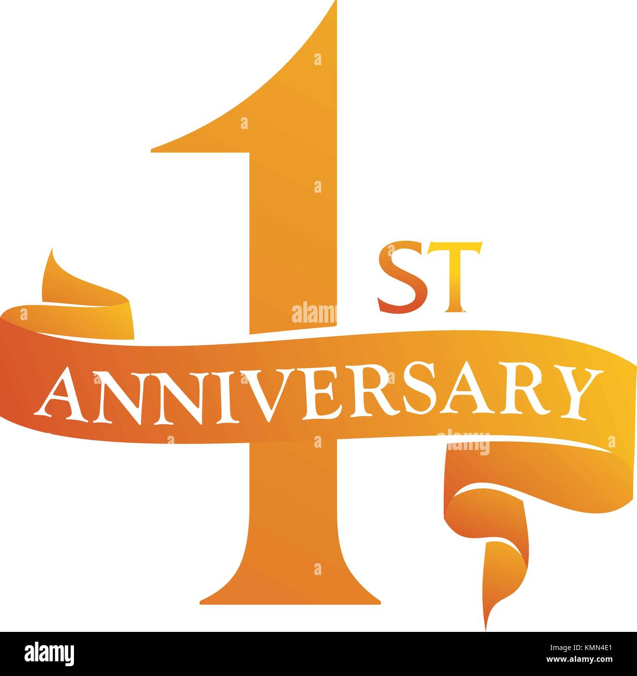 1 Year Ribbon Anniversary Stock Vector Image & Art - Alamy