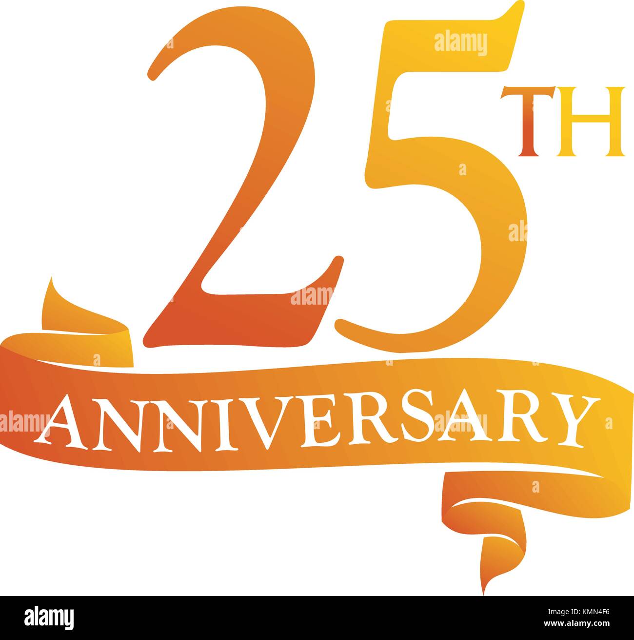 25 Year Ribbon Anniversary Stock Vector Image & Art - Alamy