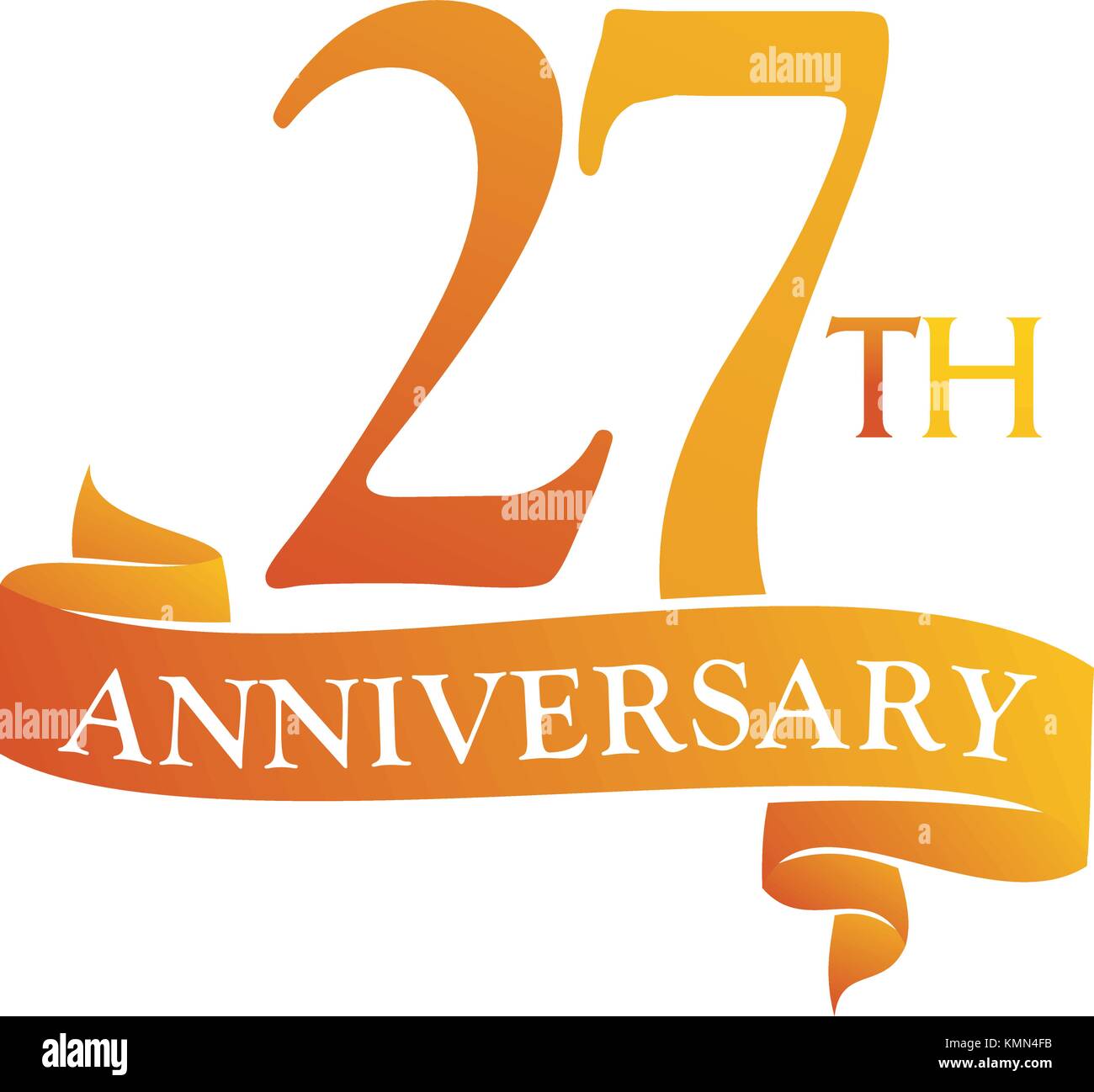 27 Year Ribbon Anniversary Stock Vector Image & Art - Alamy