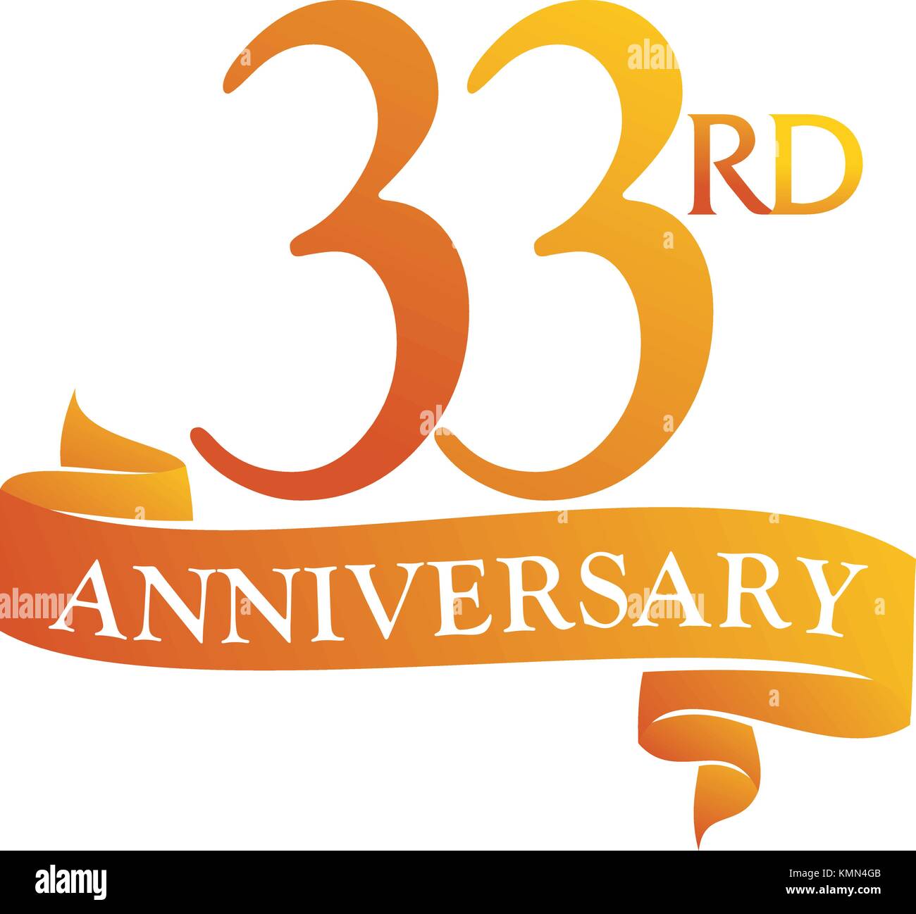 33 Year Ribbon Anniversary Stock Vector Image & Art - Alamy