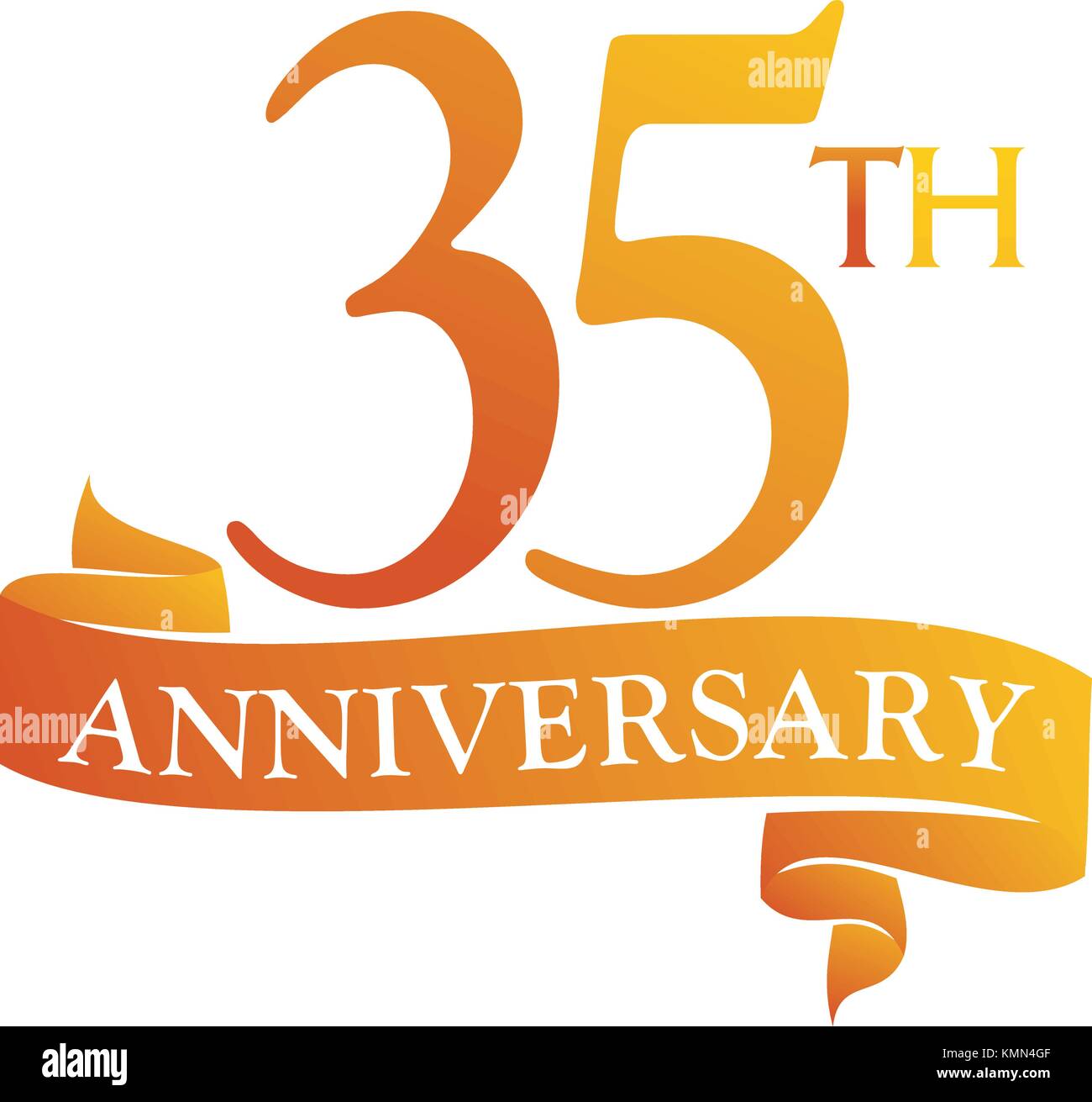 35 Year Ribbon Anniversary Stock Vector Image & Art - Alamy
