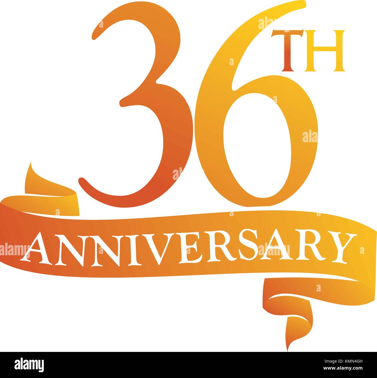 36 Year Ribbon Anniversary Stock Vector Image & Art - Alamy