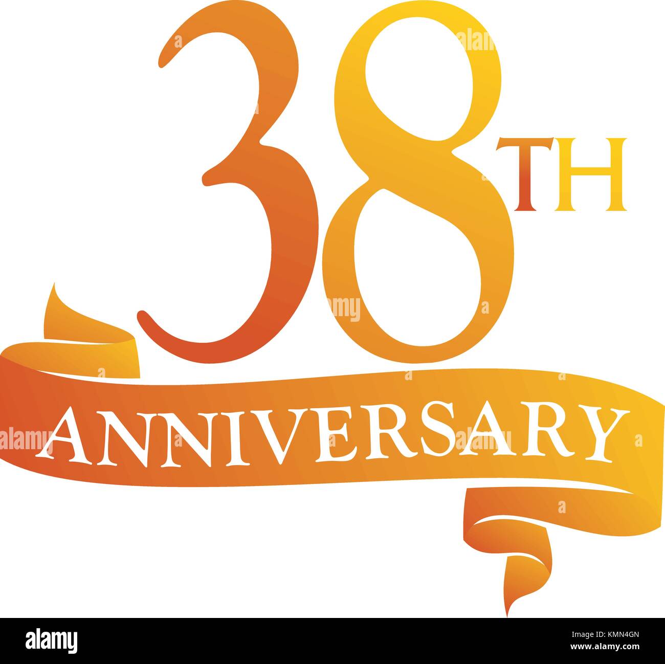 38 Year Ribbon Anniversary Stock Vector Image & Art - Alamy