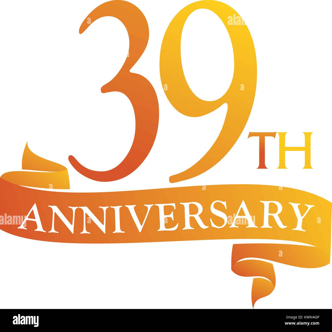 39 Year Ribbon Anniversary Stock Vector Image & Art - Alamy