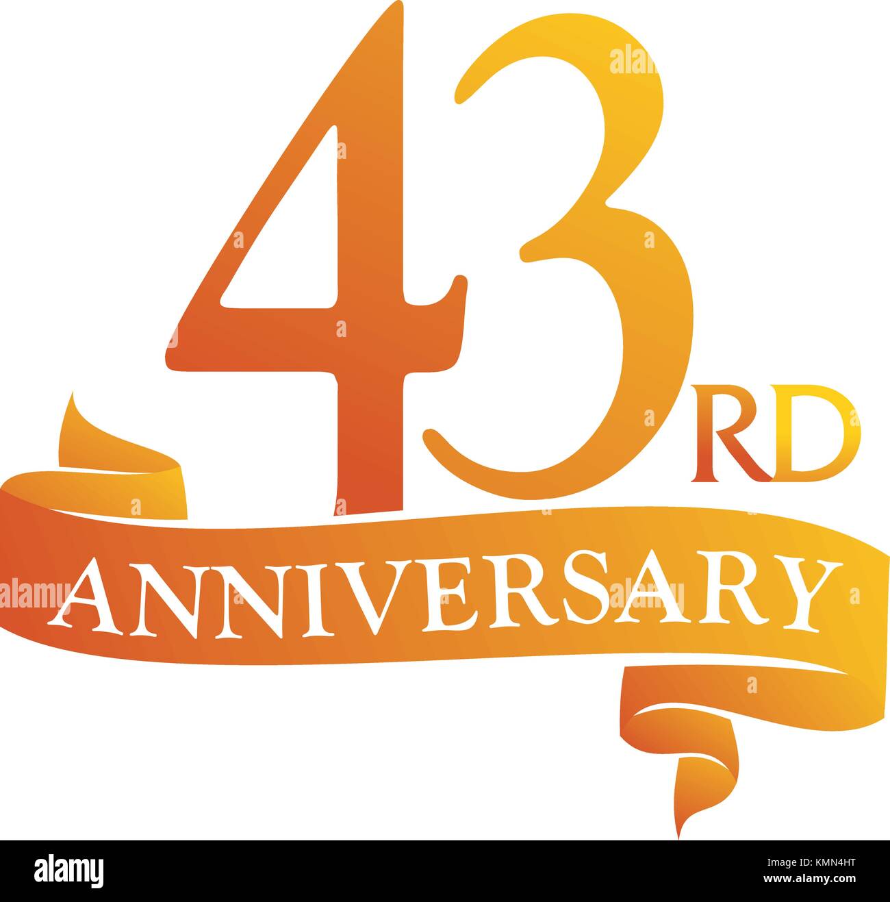 43 years birthday logo hi-res stock photography and images - Alamy