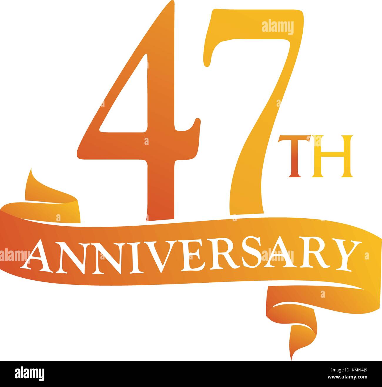 47 Year Ribbon Anniversary Stock Vector Image & Art - Alamy