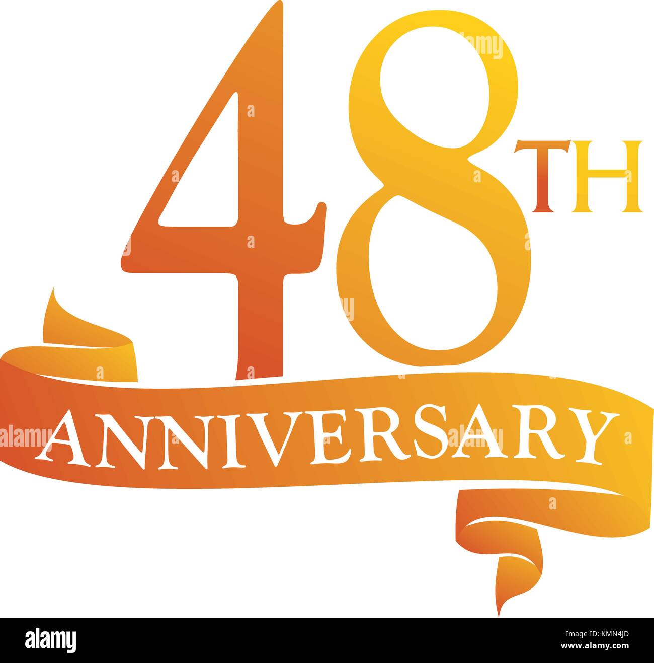 48 Year Ribbon Anniversary Stock Vector Image & Art - Alamy