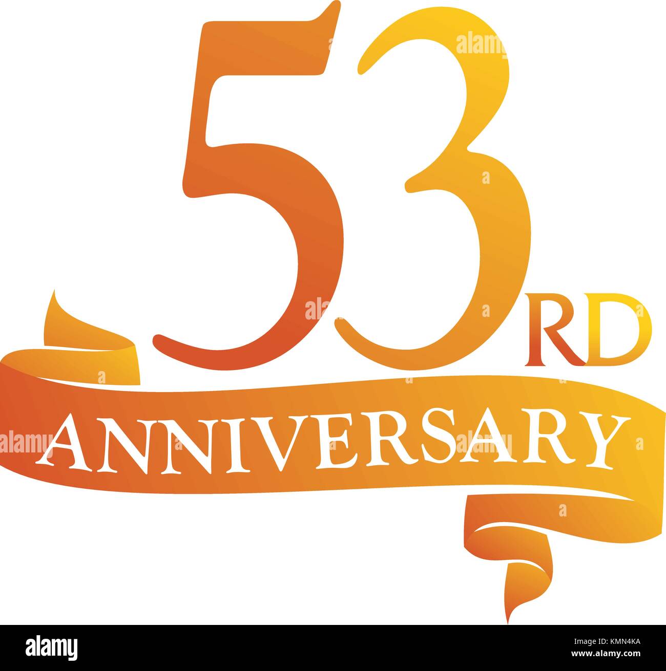53 Year Ribbon Anniversary Stock Vector Image & Art - Alamy