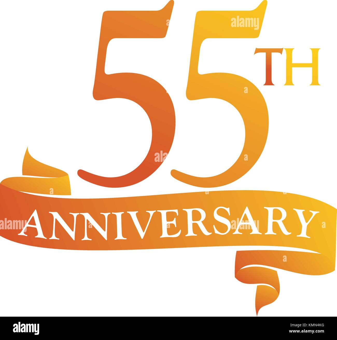 55 Year Ribbon Anniversary Stock Vector Image & Art - Alamy