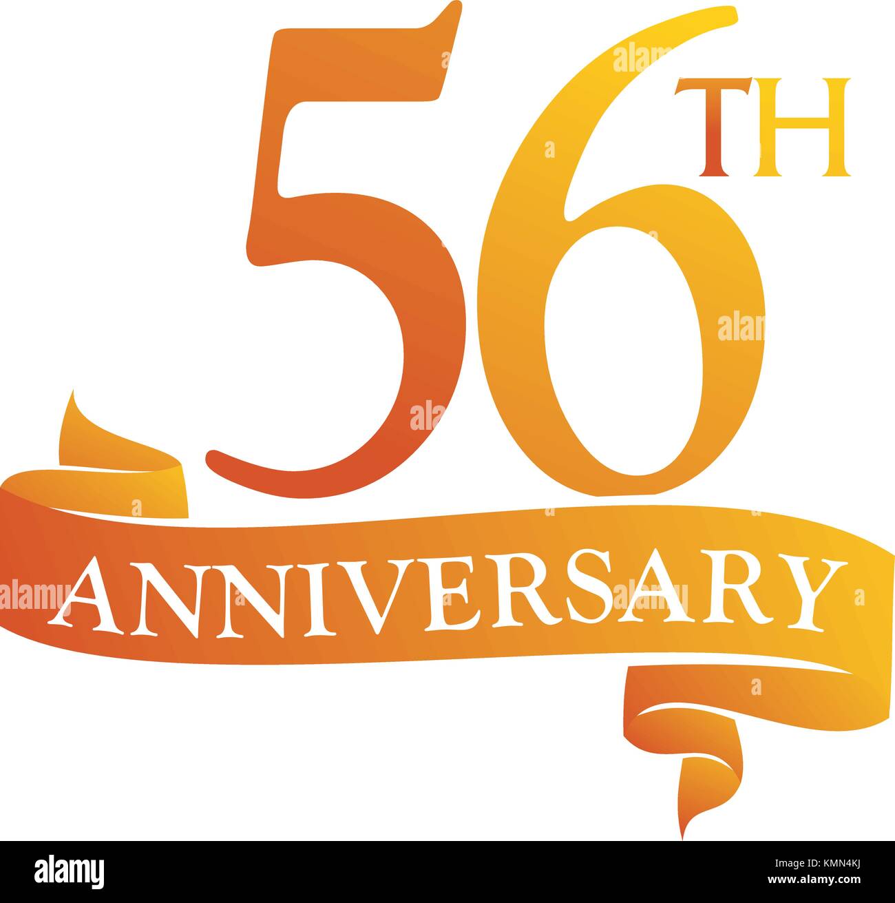 56 Year Ribbon Anniversary Stock Vector Image & Art - Alamy