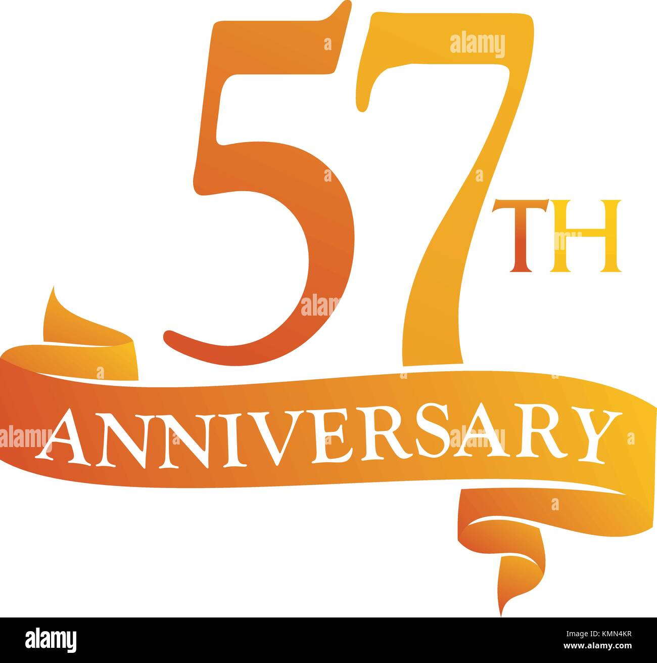 57 Year Ribbon Anniversary Stock Vector Image & Art - Alamy