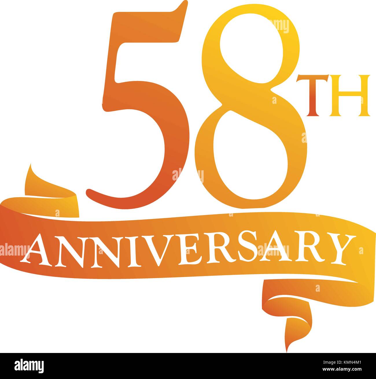 58 Year Ribbon Anniversary Stock Vector Image & Art - Alamy