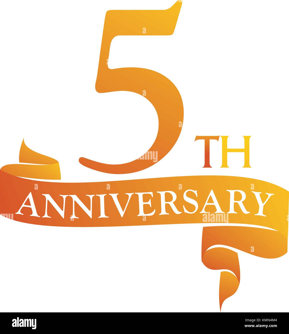 5 Year Ribbon Anniversary Stock Vector Image & Art - Alamy