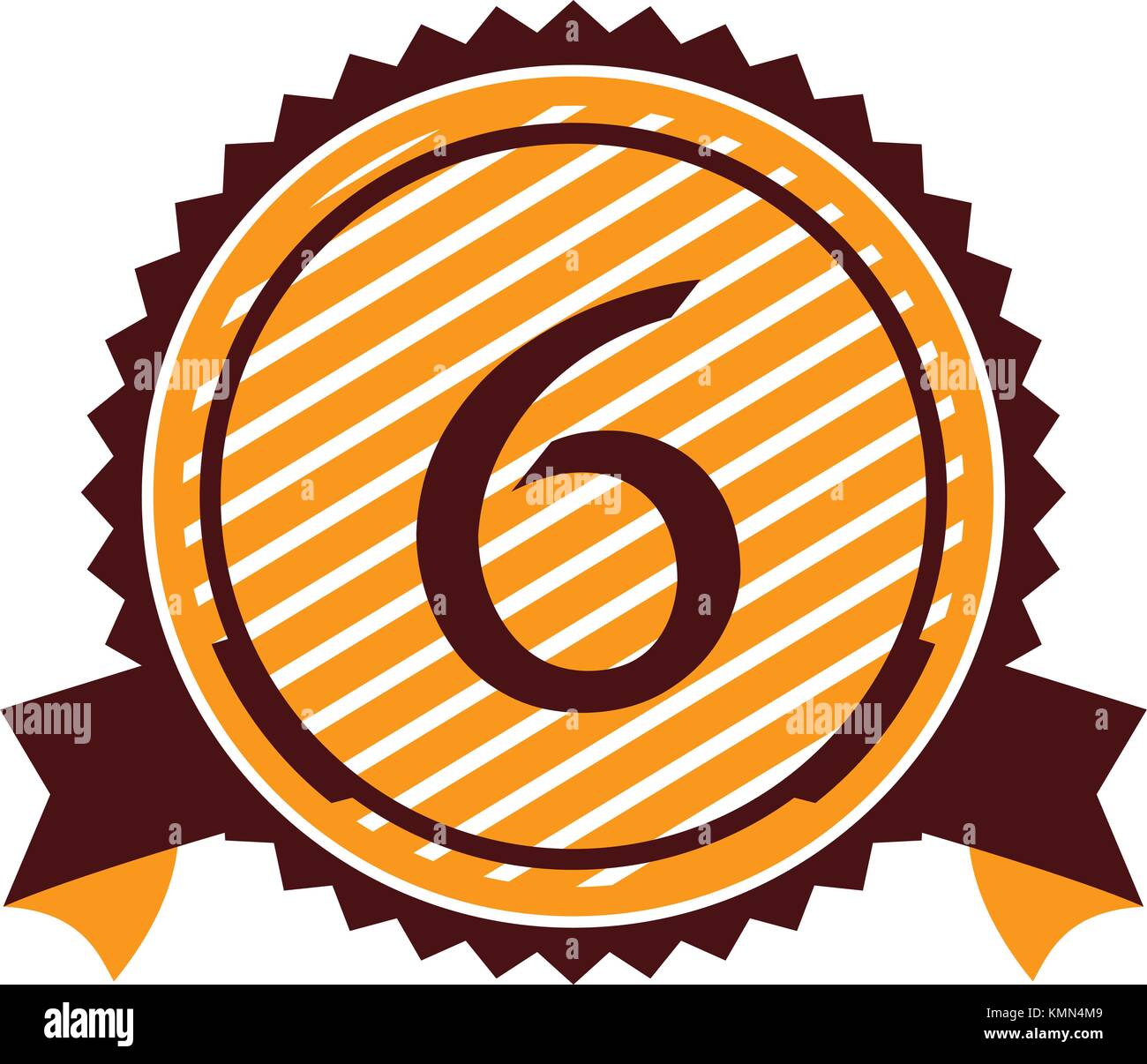 Modern Number 6 Stock Vector Image & Art - Alamy