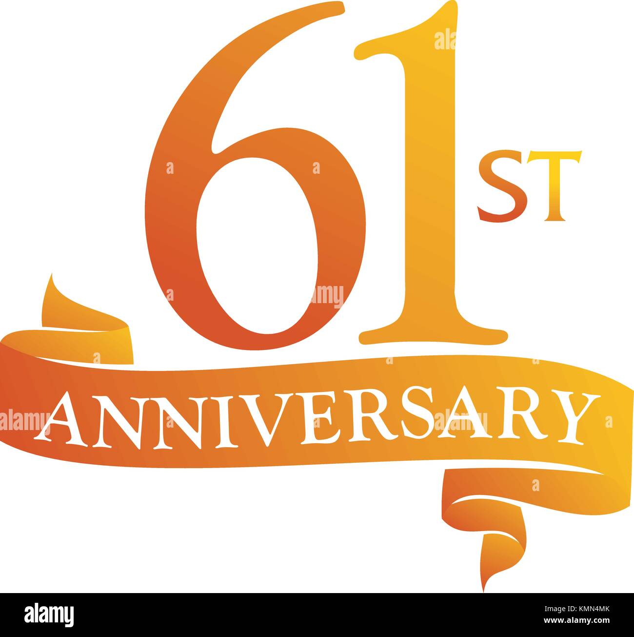 61 Year Ribbon Anniversary Stock Vector Image & Art - Alamy